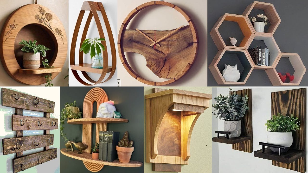 Wall mounted wooden craft ideas you can make for profit or for you home decor - YouTube