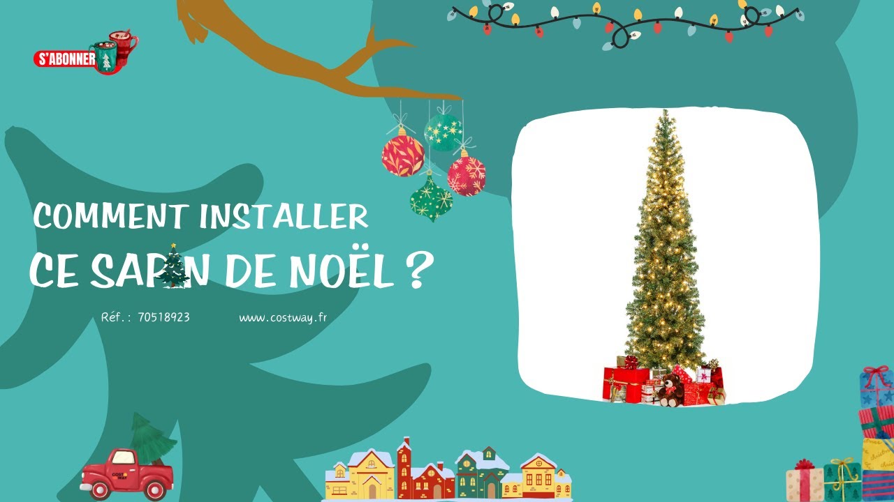 Comment installer ce Sapin de Noël Artificiel Demi Arbre Mural 210 cm ...