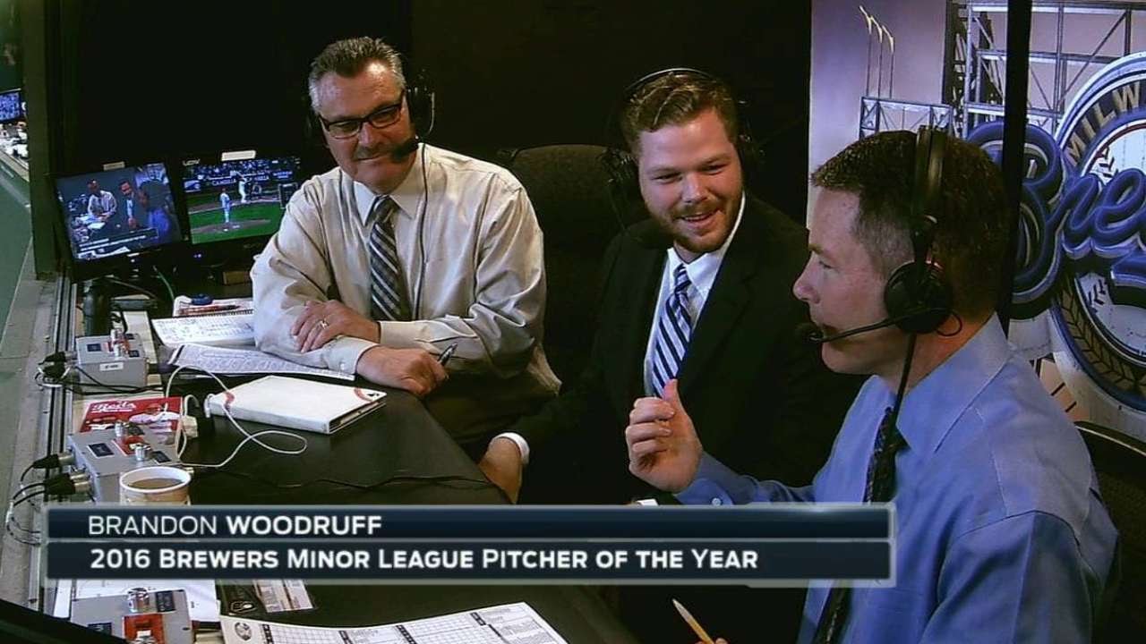 CIN@MIL: Woodruff joins booth, talks season in Minors - YouTube