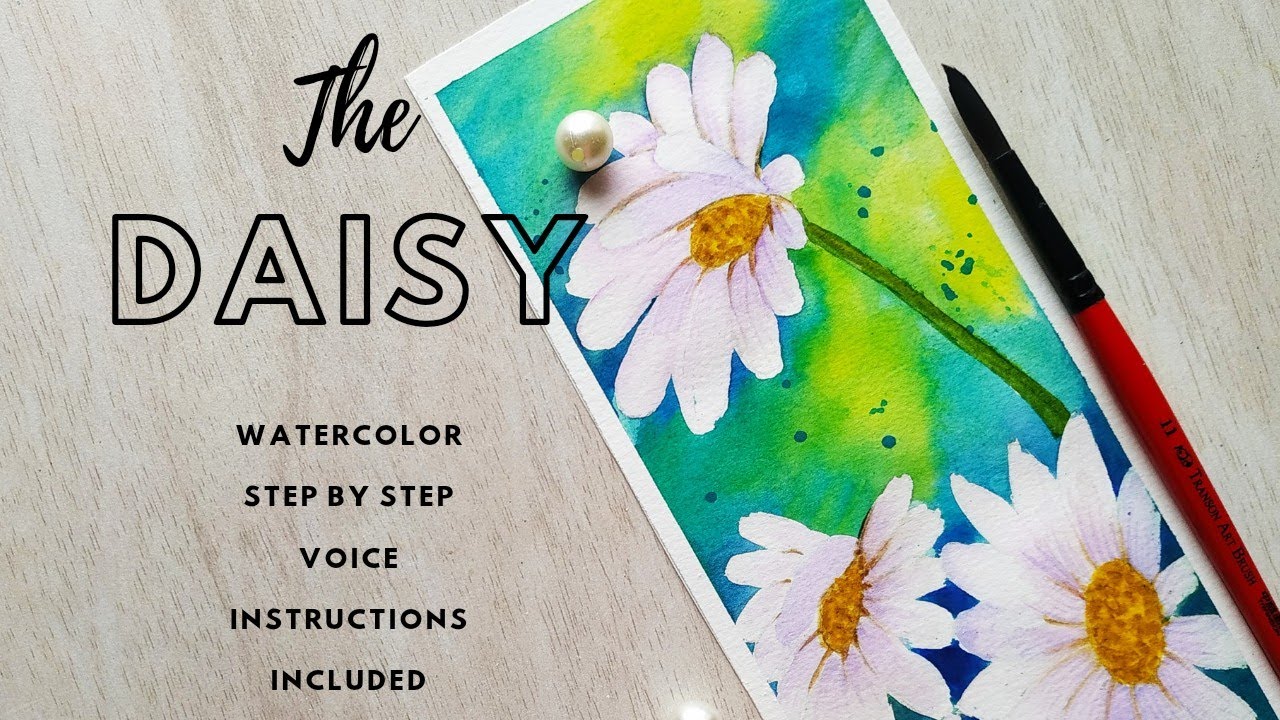 Watercolor Daisy Tutorial - Step by Step - YouTube