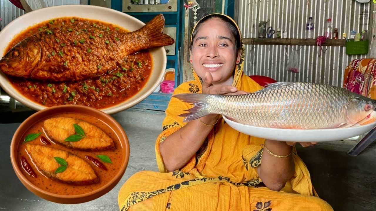 রুই মাছ ভুনা রেসিপি | Bengali Rui Maach Bhuna Recipe | Village Style ...