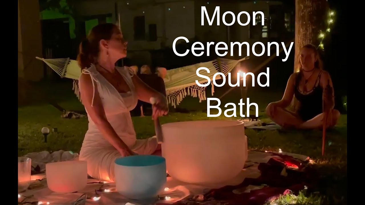 Crystal bowl sound bath moon ceremony - YouTube