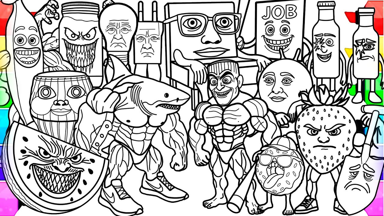 TOP Italian Brainrot New Big Coloring Pages / How To Color All New Top ...