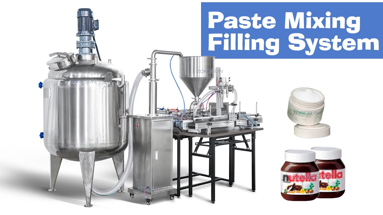 How to use ZS-DTPT2 Paste Mixing Filling System (Mixing tank + feeding ...