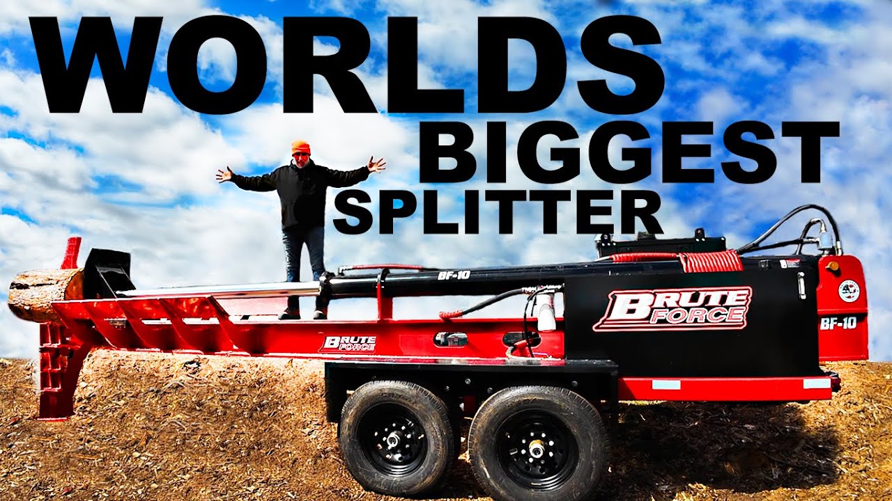 WORLDS BIGGEST WOOD SPLITTER...100 tons of force 12 foot stroke! BF 10 ...