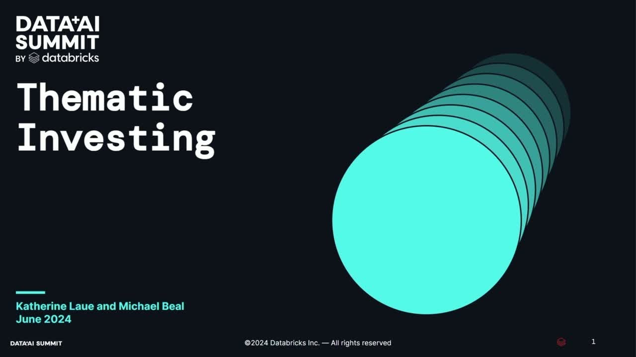 Creating Optimized Thematic Portfolios with Bloomberg Enterprise Data ...