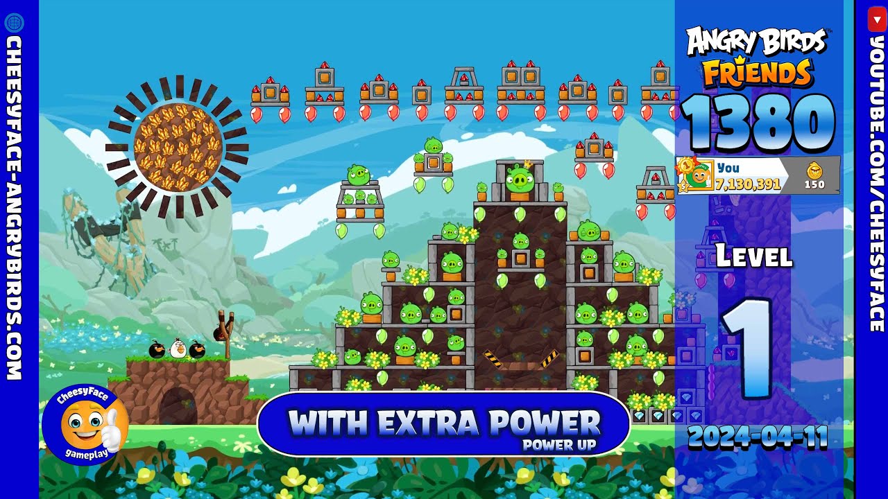 HOW TO GET the HIGHEST SCORE POWER-UP for Level 1 in Angry Birds ...