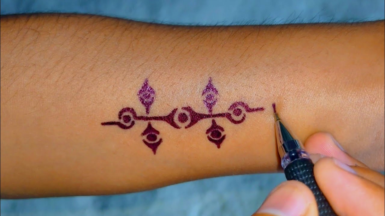 how to draw tattoo in your hand | how to draw tattoo in hand ...