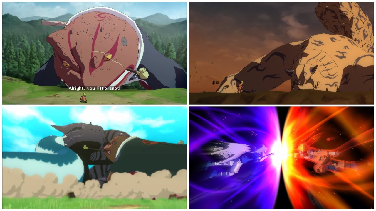 Naruto summons Gamabunta for the first time against Shukaku (One Tails ...