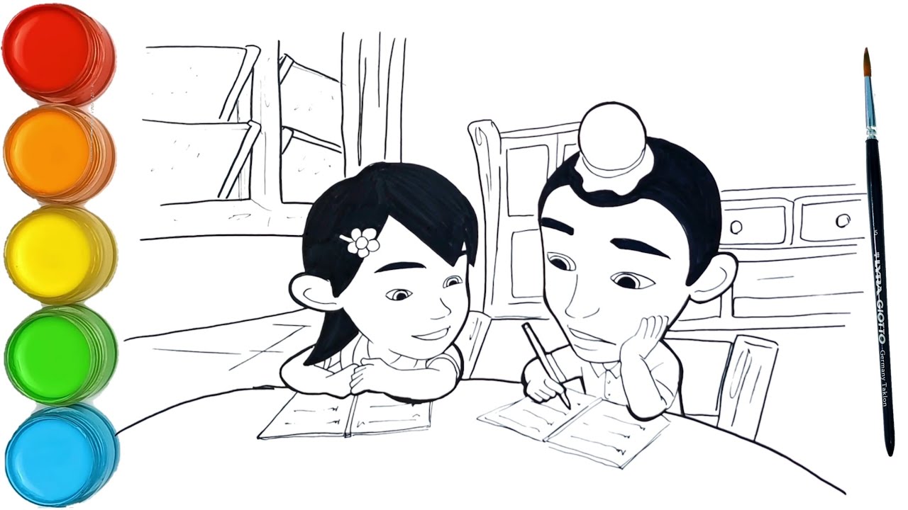 Upin & Ipin Terbaru 2025 Musim 18 | Menggambar dan mewarnai susanti ...