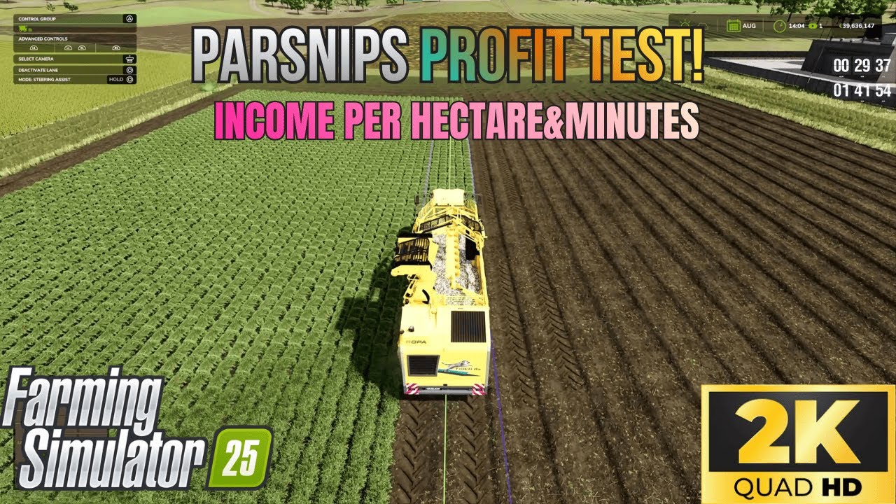 FS25 - Parsnips Profit Test: 836.02 € Earning Per Minute! - YouTube