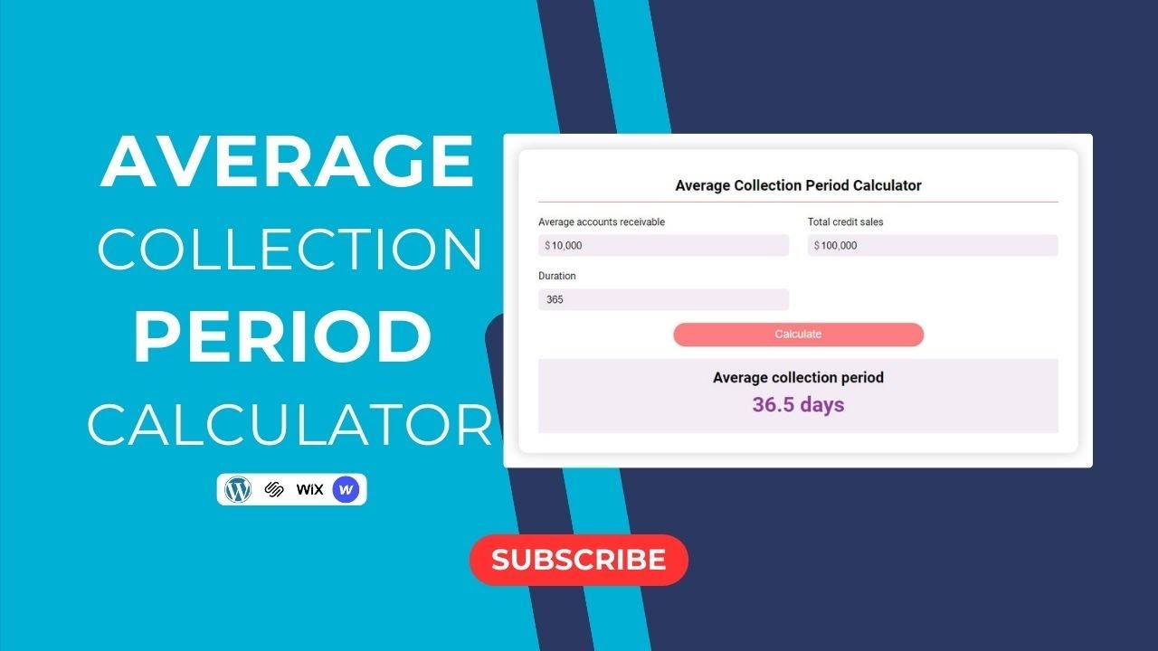 Average Collection Period Calculator - web calculator for your website ...