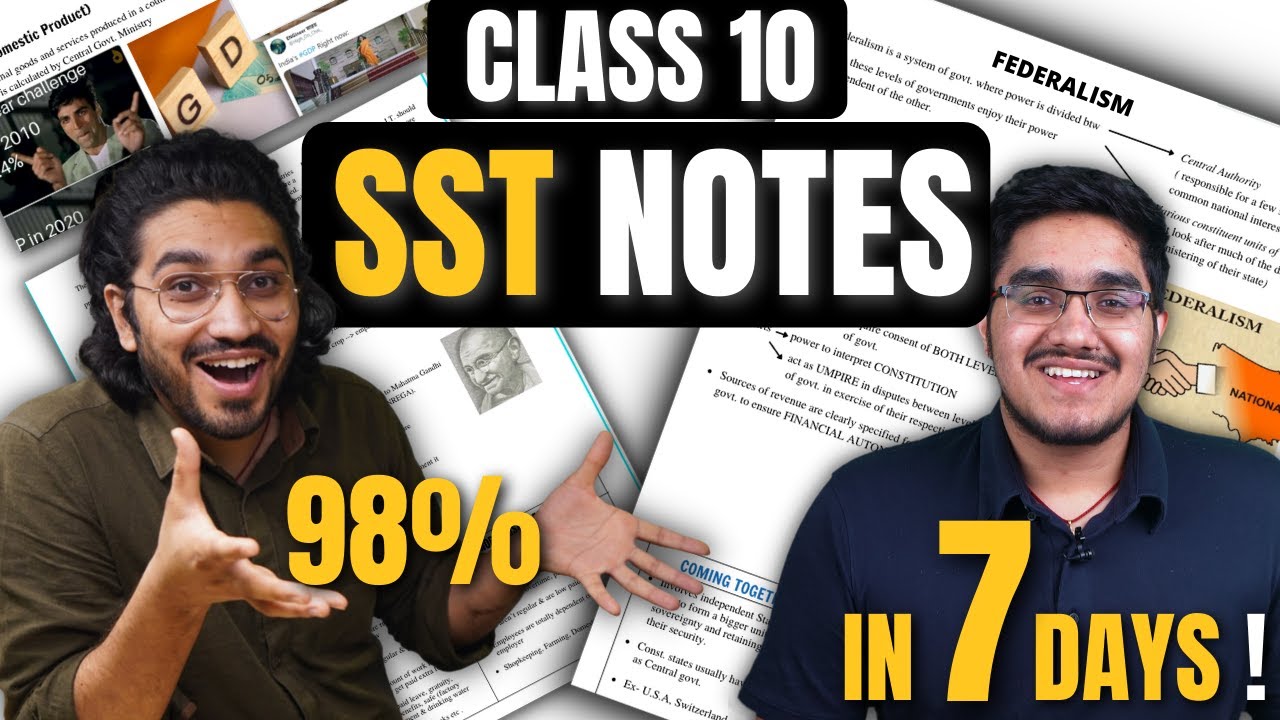 Class 10 Social Science NOTES | BEST SST NOTES | Social Science ...