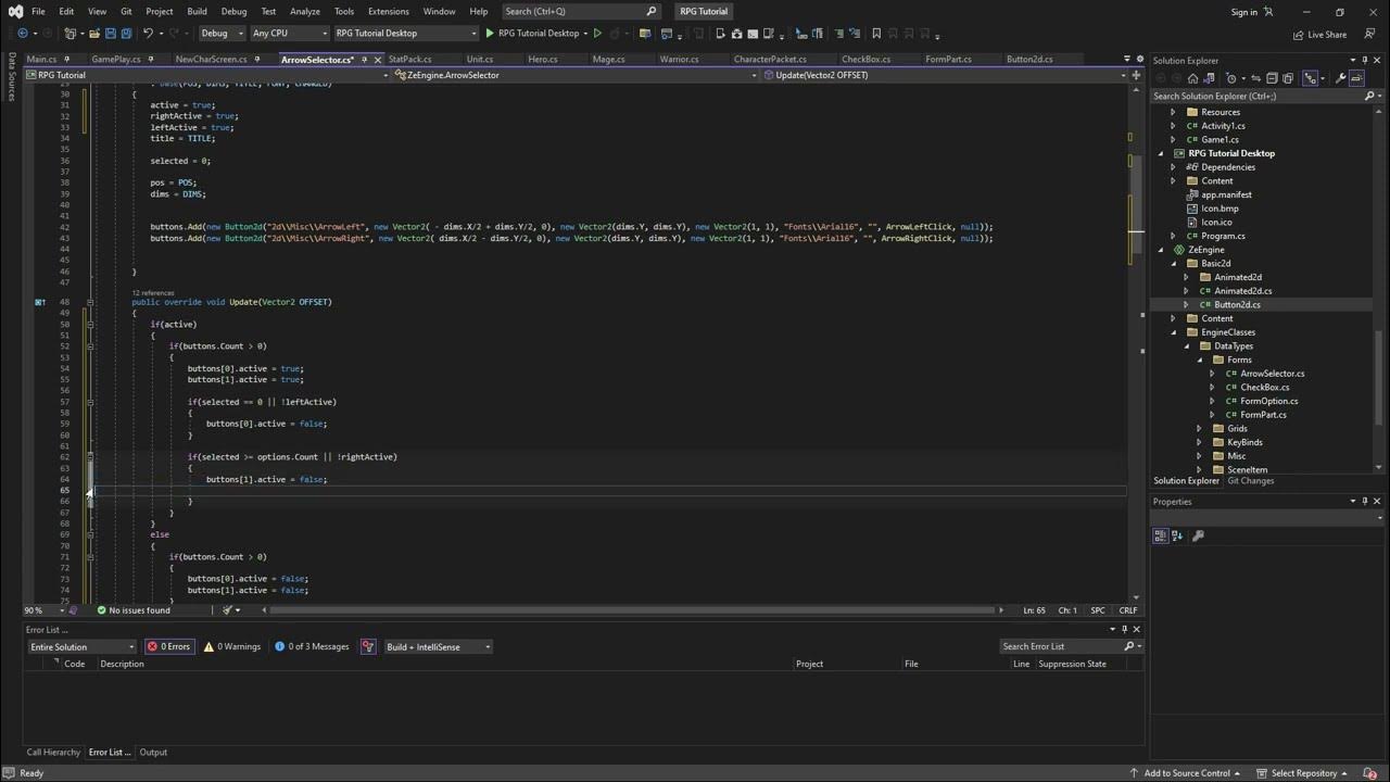 Character Creation Screen Pt 3 Add To Attributes Export Monogame Game Dev Tutorials C P