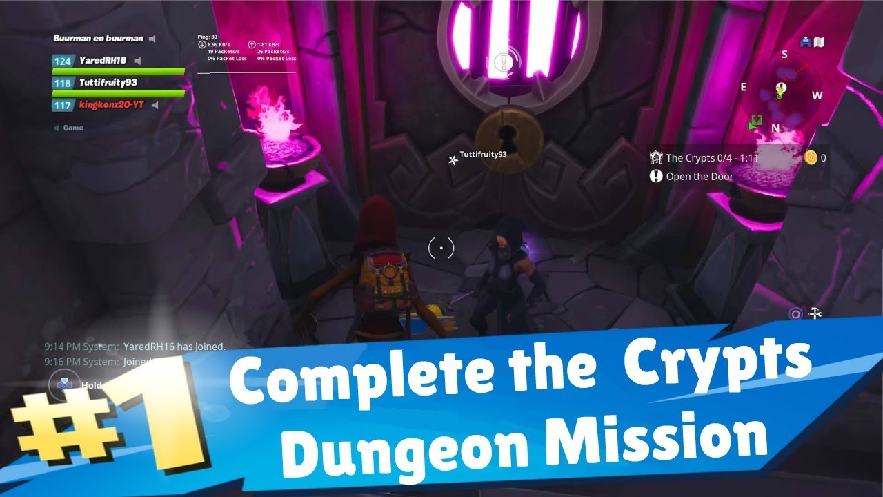 Complete the Crypts Dungeon Mission Save the World Fortnite - YouTube