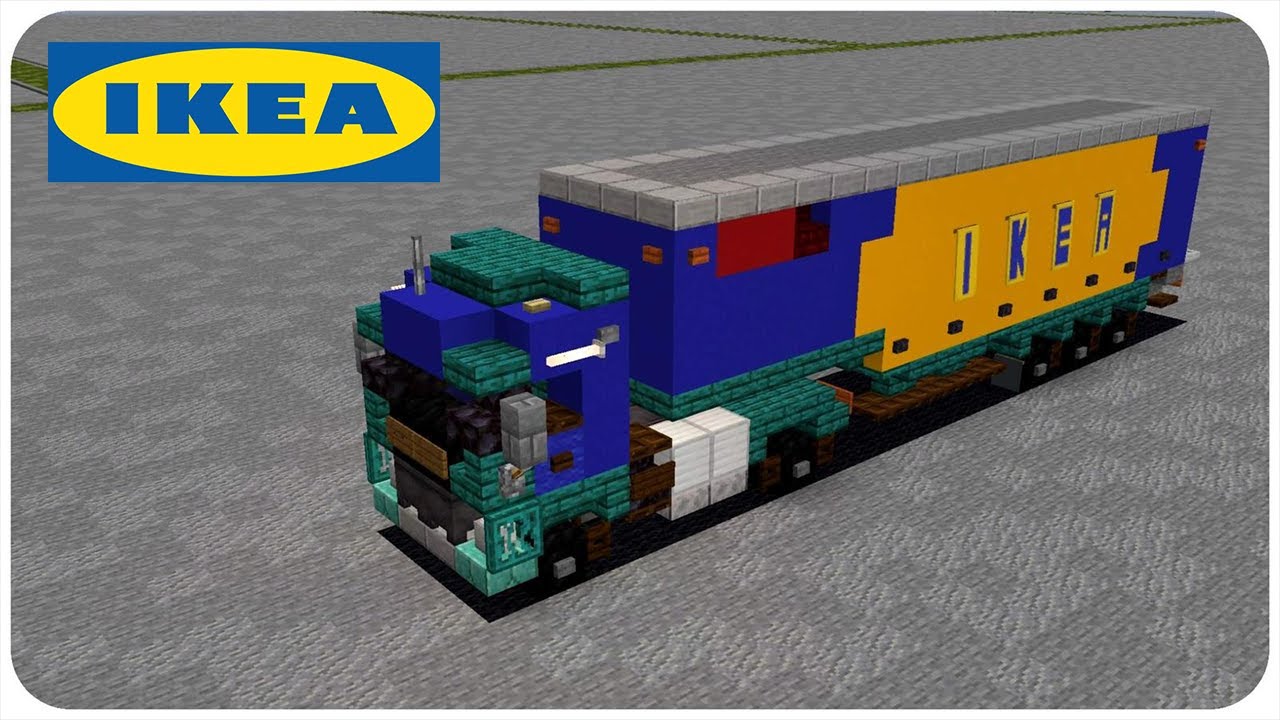 How to Build a Truck Trailer in Minecraft (MAN TGX IKEA) Minecraft ...
