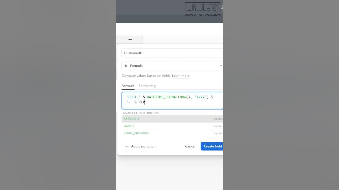 lowcode101.com Quick Hacks: Generate record ID with leading zero on Airtable - YouTube