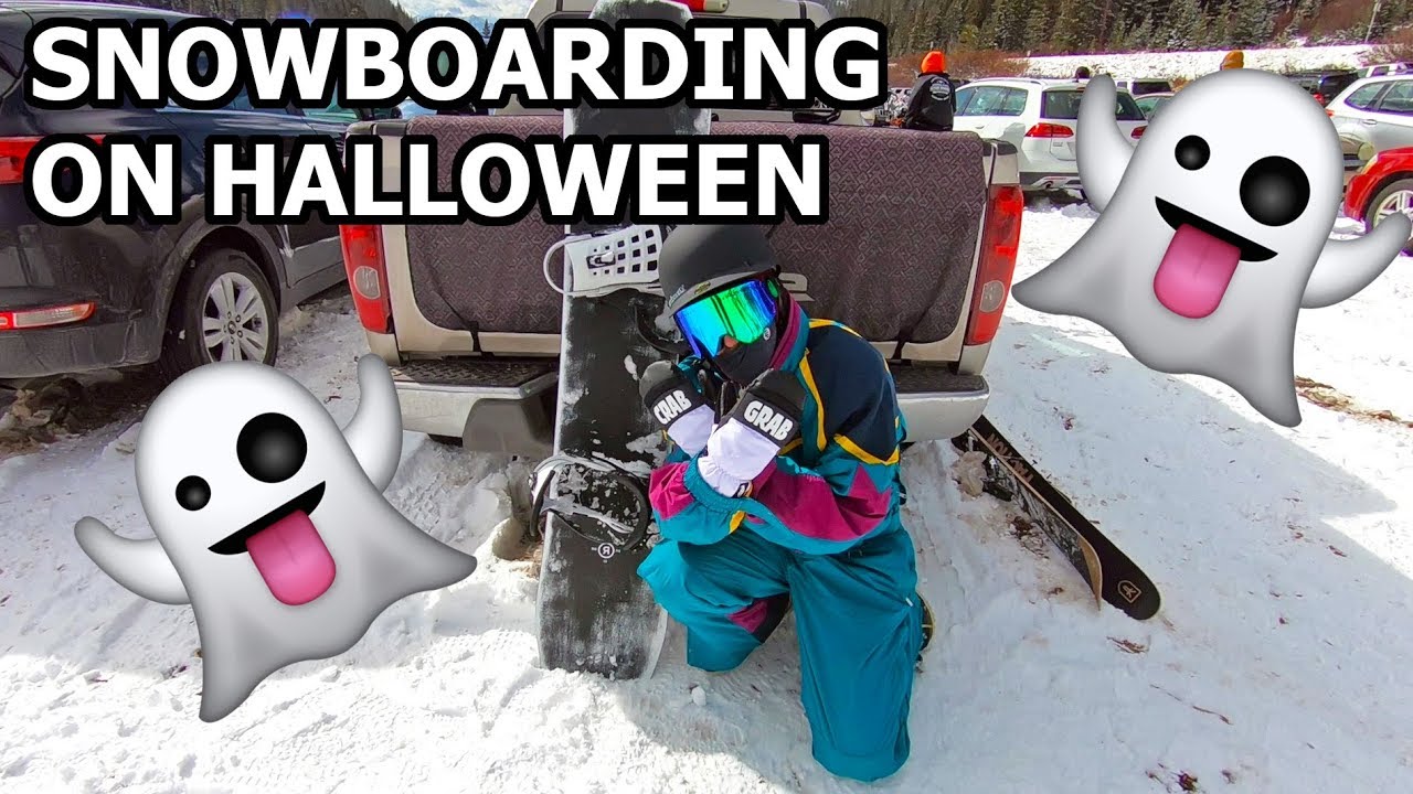 SNOWBOARDING ON HALLOWEEN - YouTube