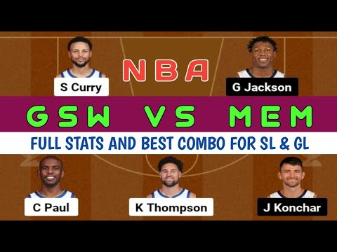 GSWVSMEM | GSW VS MEM Dream 11 Team | GSW VS MEM Dream 11 Pridiction | NBA Team | NBA Prediction ...