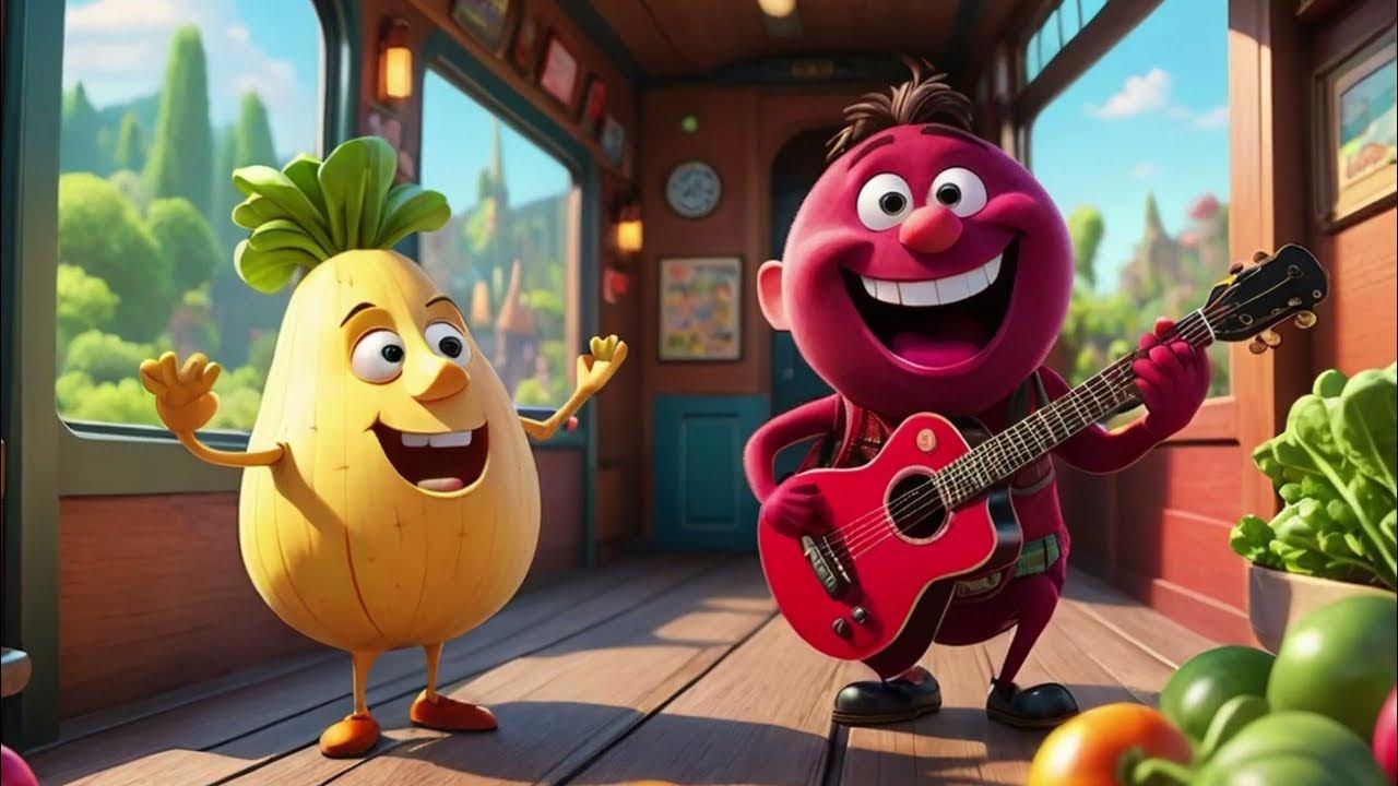 Vegetable train #kids #cartoon #nurserypoems #baby #poems #cartoon # ...