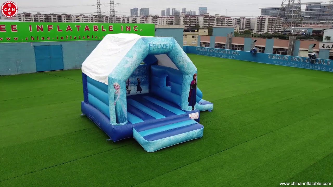 Indoor outdoor inflatable frozen combo Elsa anna bounce house from ...