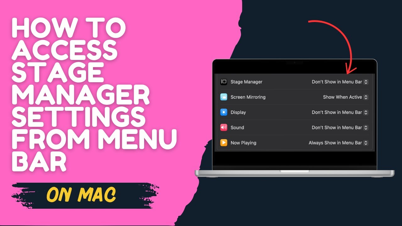 How to Access Stage Manager Settings From Menu Bar on Mac - YouTube