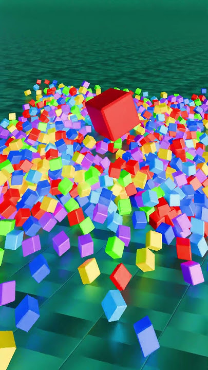 Colorful Cubes Smash | ASMR | Oddly Satisfying 3d Animation #asmr #shorts #physics - YouTube