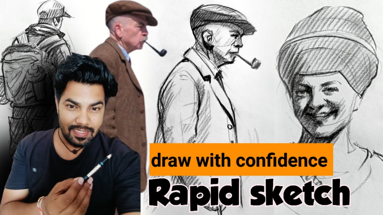 Draw with confidence || How to draw Rapid sketch #figuresketch # ...
