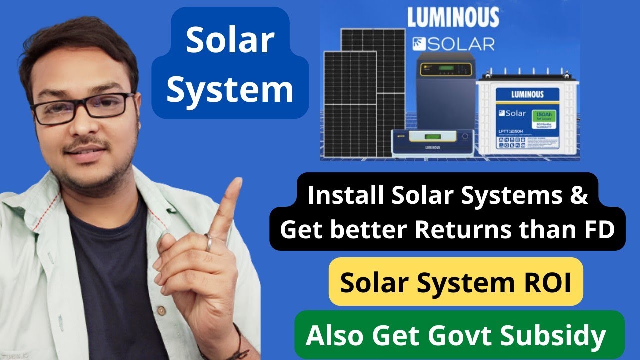 Install Solar Systems & Get better Returns than FD | Solar System ROI & Benefit's | #solarenergy ...