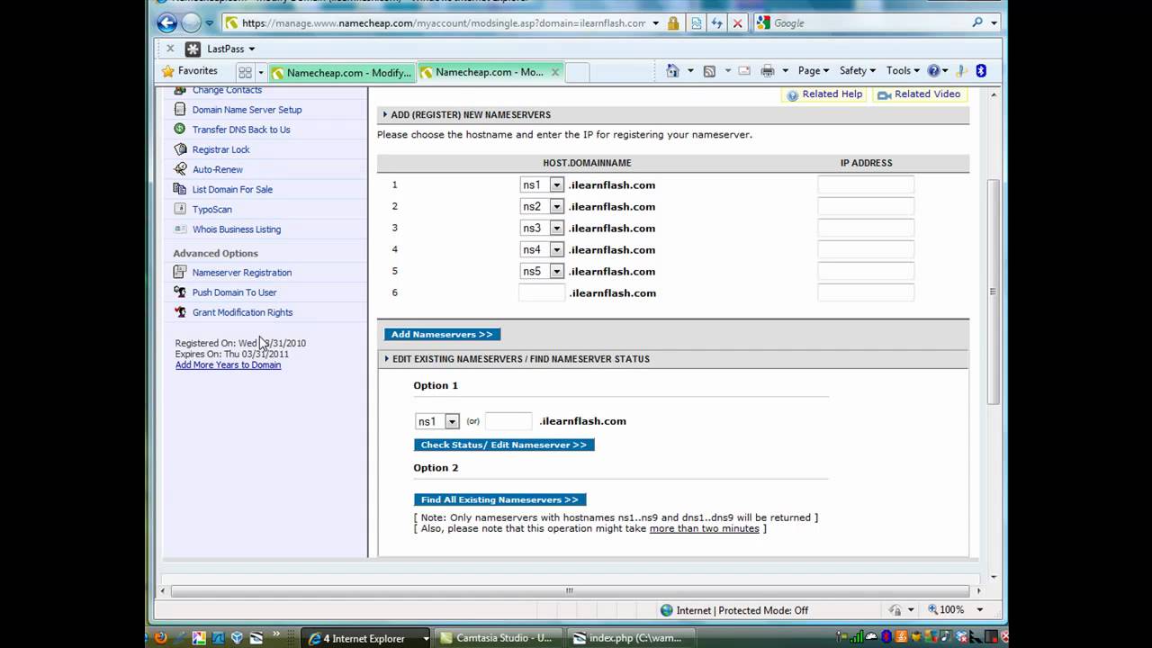 Registering a Domain Name - Records, Nameserver Registration and ...