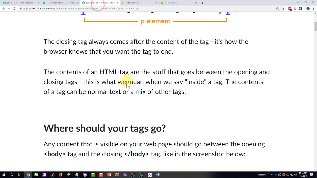01 Khan Quick Tip Html Tags Youtube