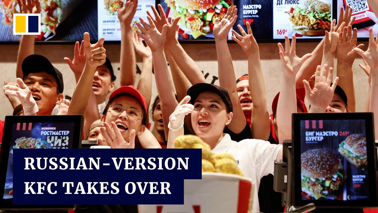 Nostalgic fried chicken brand takes over KFC in Russia - YouTube