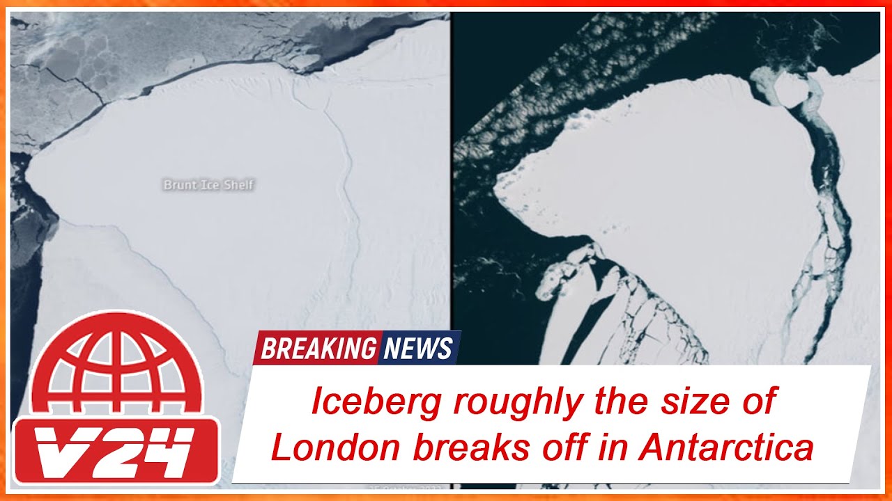 Iceberg roughly the size of London breaks off in Antarctica - YouTube