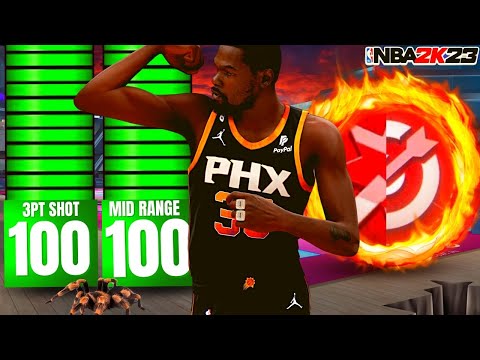 100 3PT + 100 MIDRANGE KEVIN DURANT BUILD IS THE MOST FEARED BUILD IN NBA 2K23!!!