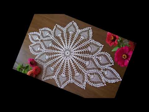 Tığ işi oval dantel örtüler