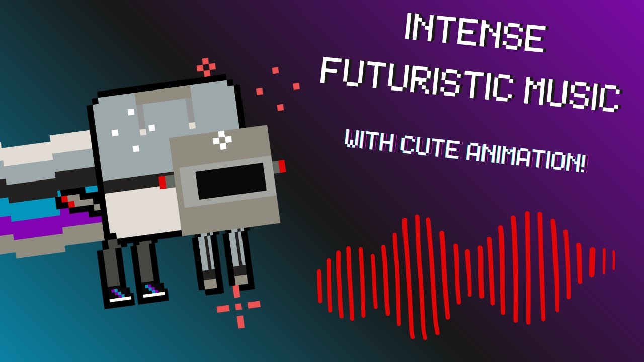 Intense Futuristic Electronic Music With Cute Pixel Animation (Track 1 ...