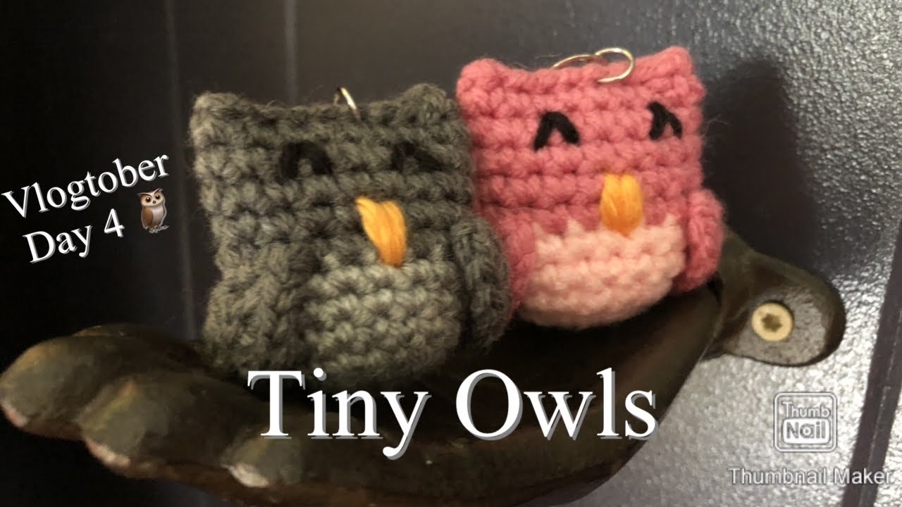 Tiny Crochet Owls // Mini Owl Amigurumi // Vlogtober Day 4 - YouTube