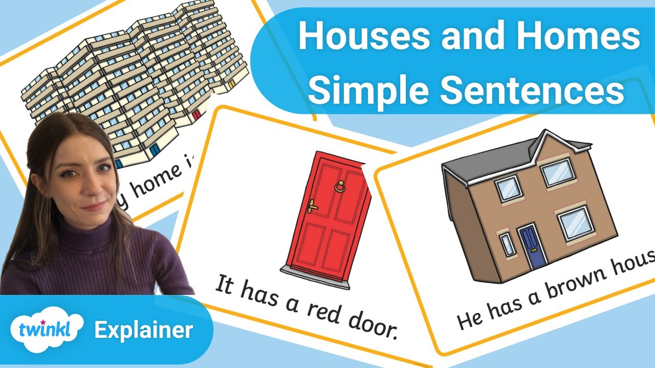 Houses and Homes Simple Sentence Cards - YouTube