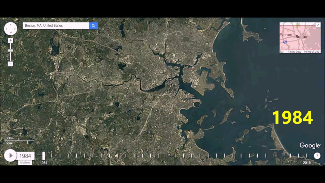 Boston, Massachusetts - Urban Sprawl Time Lapse - YouTube