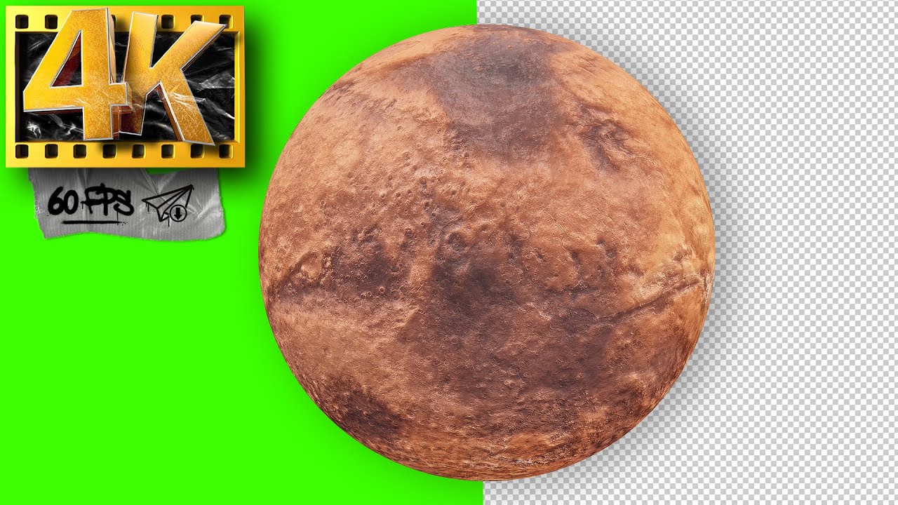 MARS | Realistic 3d Planet | Green Screen - Footage 4K - YouTube