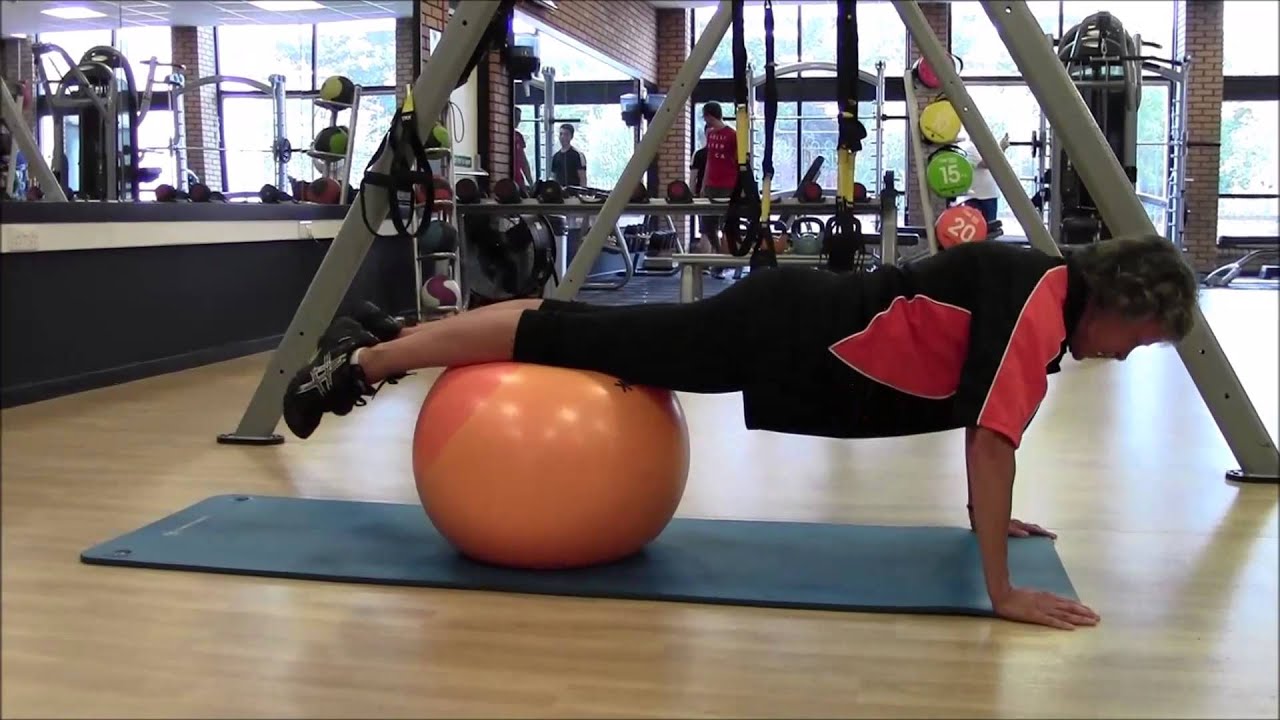 Everybody Core Ball Press Up Exercise - YouTube