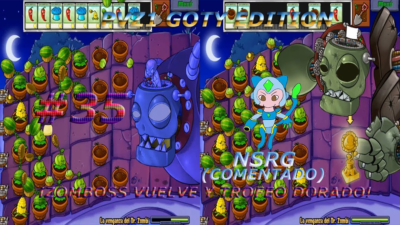 35-¡Zomboss Vuelve y Trofeo Dorado! (PvZ1 GOTY Edition)(Comentado ...