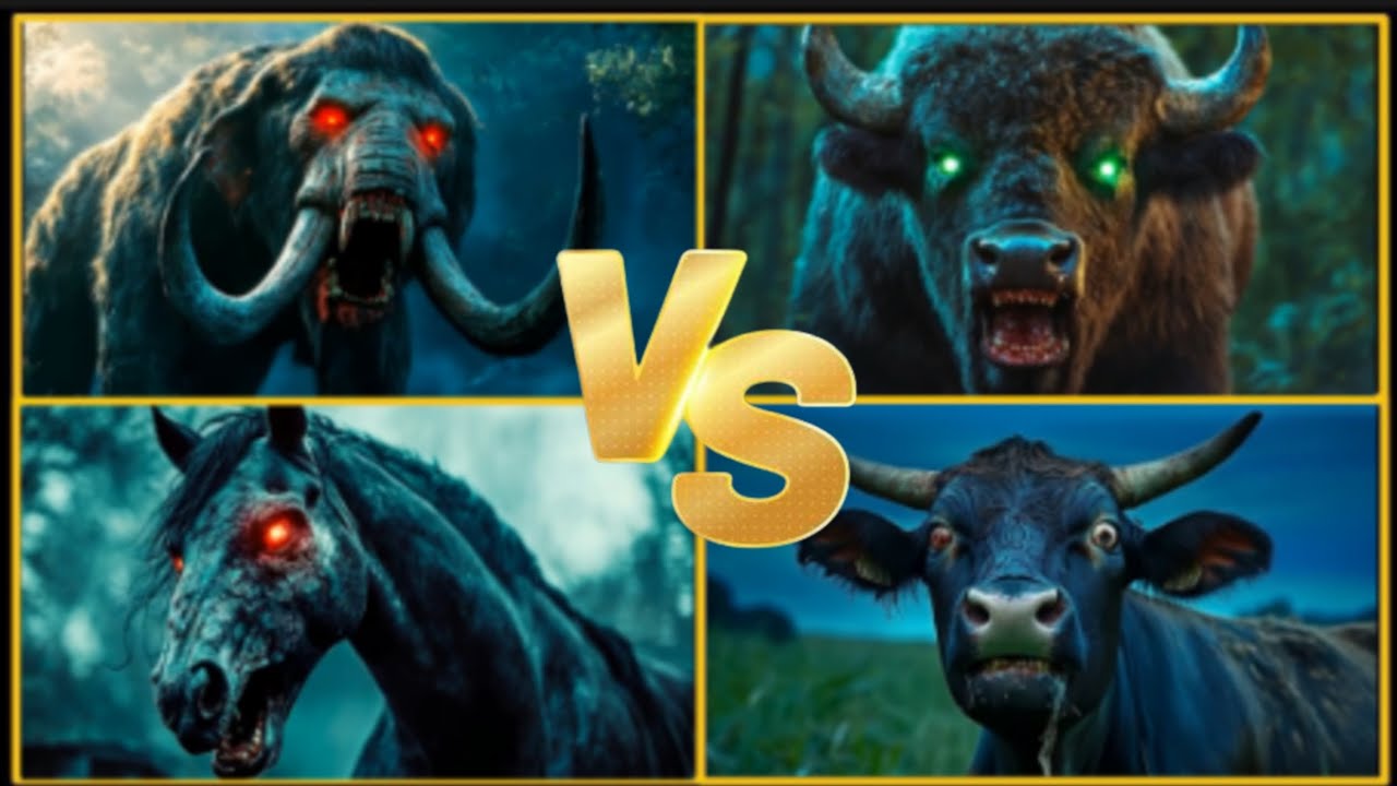 Zombie Elephants VS Zombie Buffalo VS Zombie Horses VS Zombie Buls ...