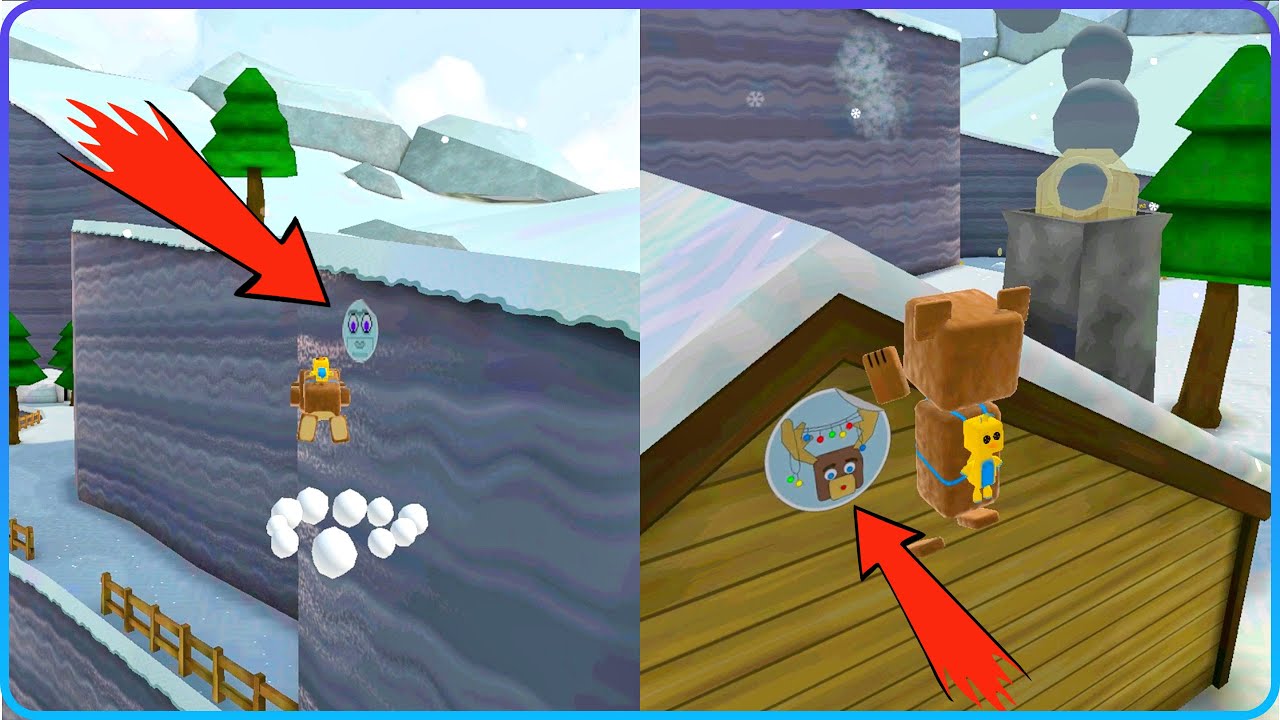 Super Bear Adventure All Hidden Stickers in Snow Valley - YouTube