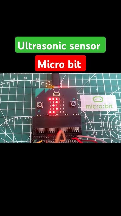 micro bit with Ultrasonic sensor#youtubeshorts#shortsvideo#science# ...