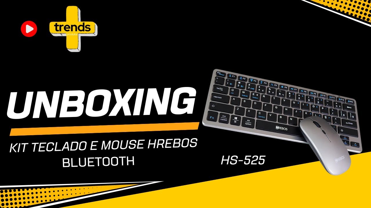 Unboxing Kit teclado e mouse Bluetooth Hrebos HS-525 - YouTube