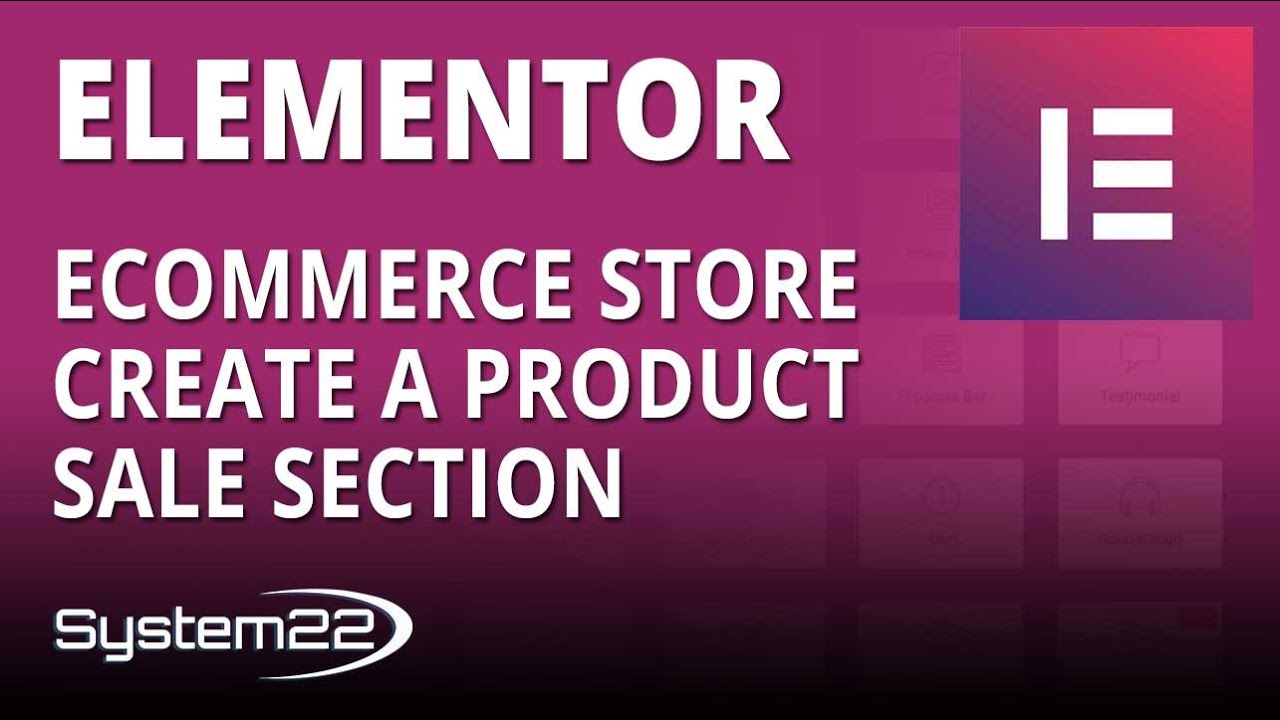Elementor Ecommerce Store Create A Product Sale Section 👍 - YouTube