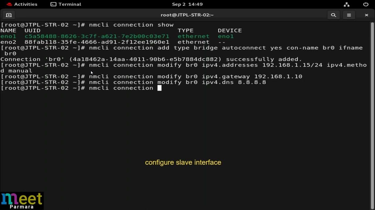 how to configure bridge network in RedHat Linux - YouTube