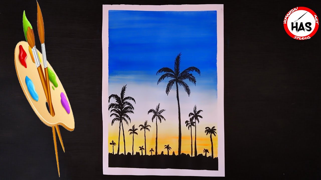 easy poster color painting tutorial for beginners easy painting ideas ...