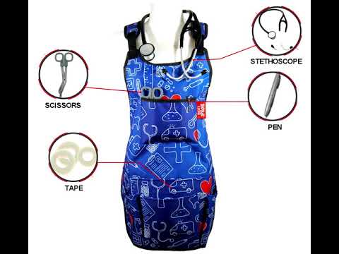 "Cartoon Nurse Maxi™" - Medical Utility Apron from Molly's Aprons - YouTube